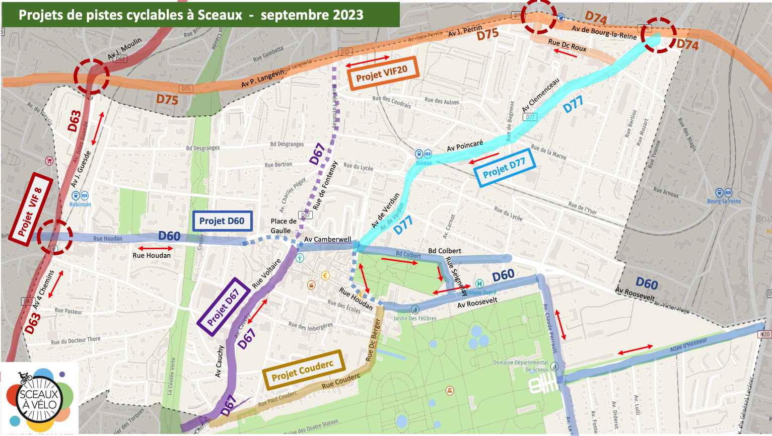La carte des futures pistes cyclables se dessine à Sceaux - Mieux se ...